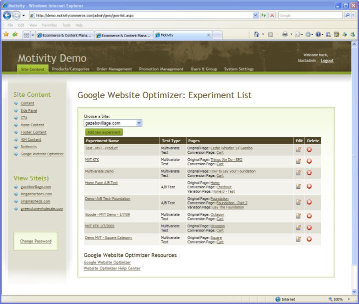 Google Website Optimizer A/B Test Tutorial for Content Page - Blast ...