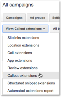 Google AdWords Tips: Callout Extensions
